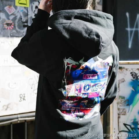 【Optie Animation】パーカー BK 彁（Lサイズ） / vvstore