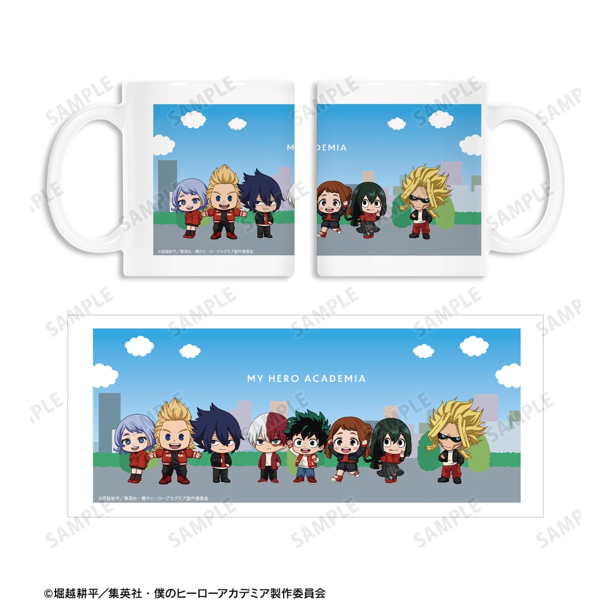 【僕のヒーローアカデミア】集合 ちびキャラ 赤い私服ver. マグカップ ver.A / vvstore