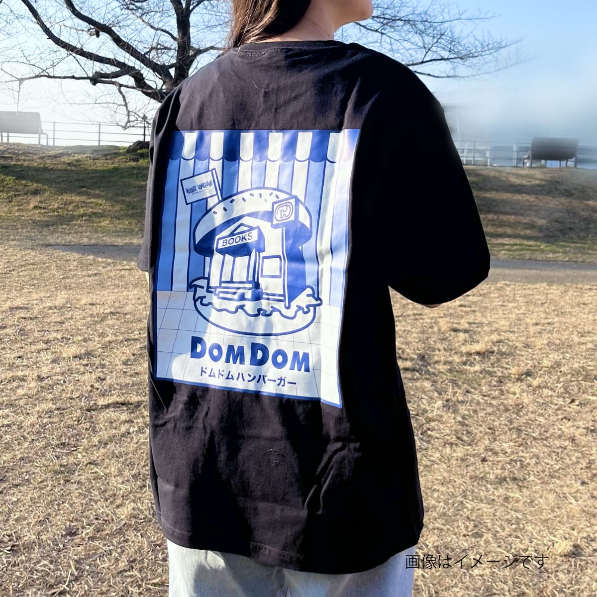 【ドムドムハンバーガー】Tシャツ BK（Mサイズ） / vvstore