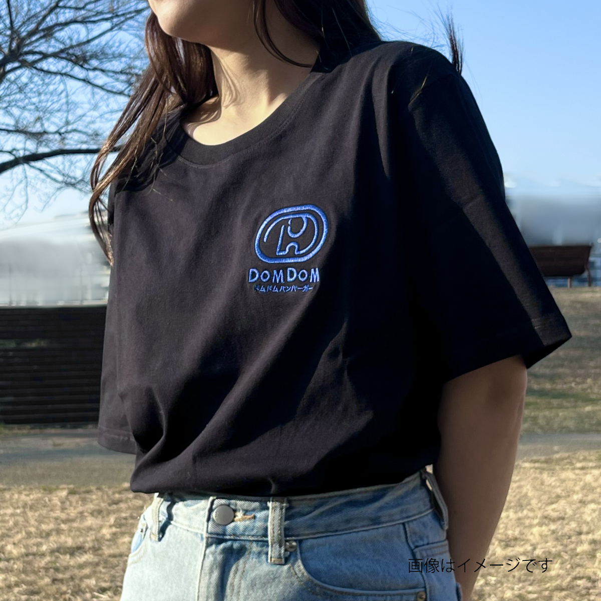 【ドムドムハンバーガー】Tシャツ BK（XLサイズ） / vvstore